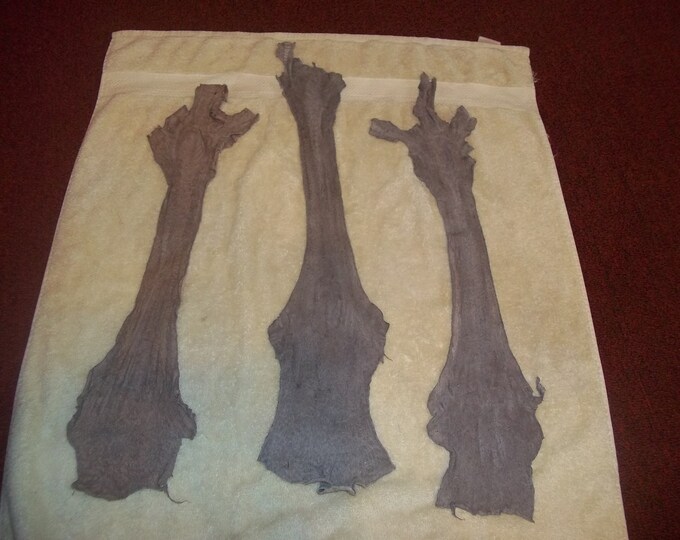 3 Real Animal Emu - Tanned Legs Hide Skin Leather Parts - Etsy