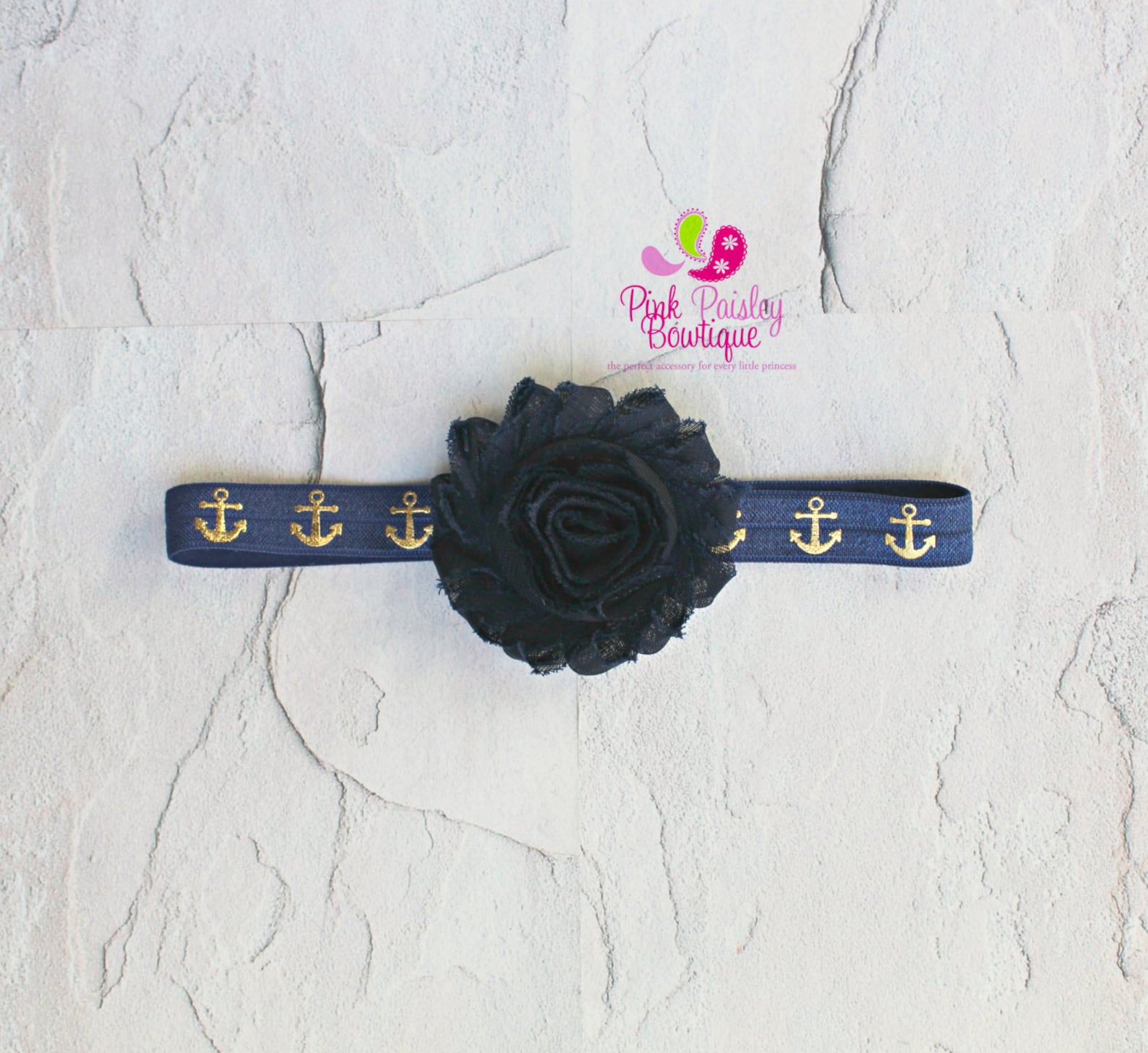Nautical Baby Headband, Navy Hairbows, Navy Baby Girl Headband, Baby ...