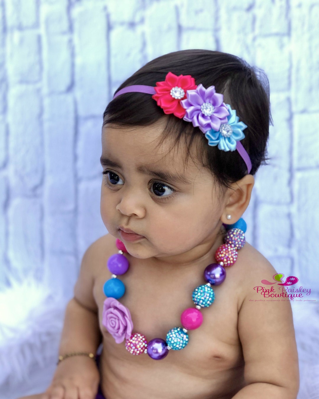 Baby Chunky Necklace Little Girl Bubblegum Necklace Children - Etsy