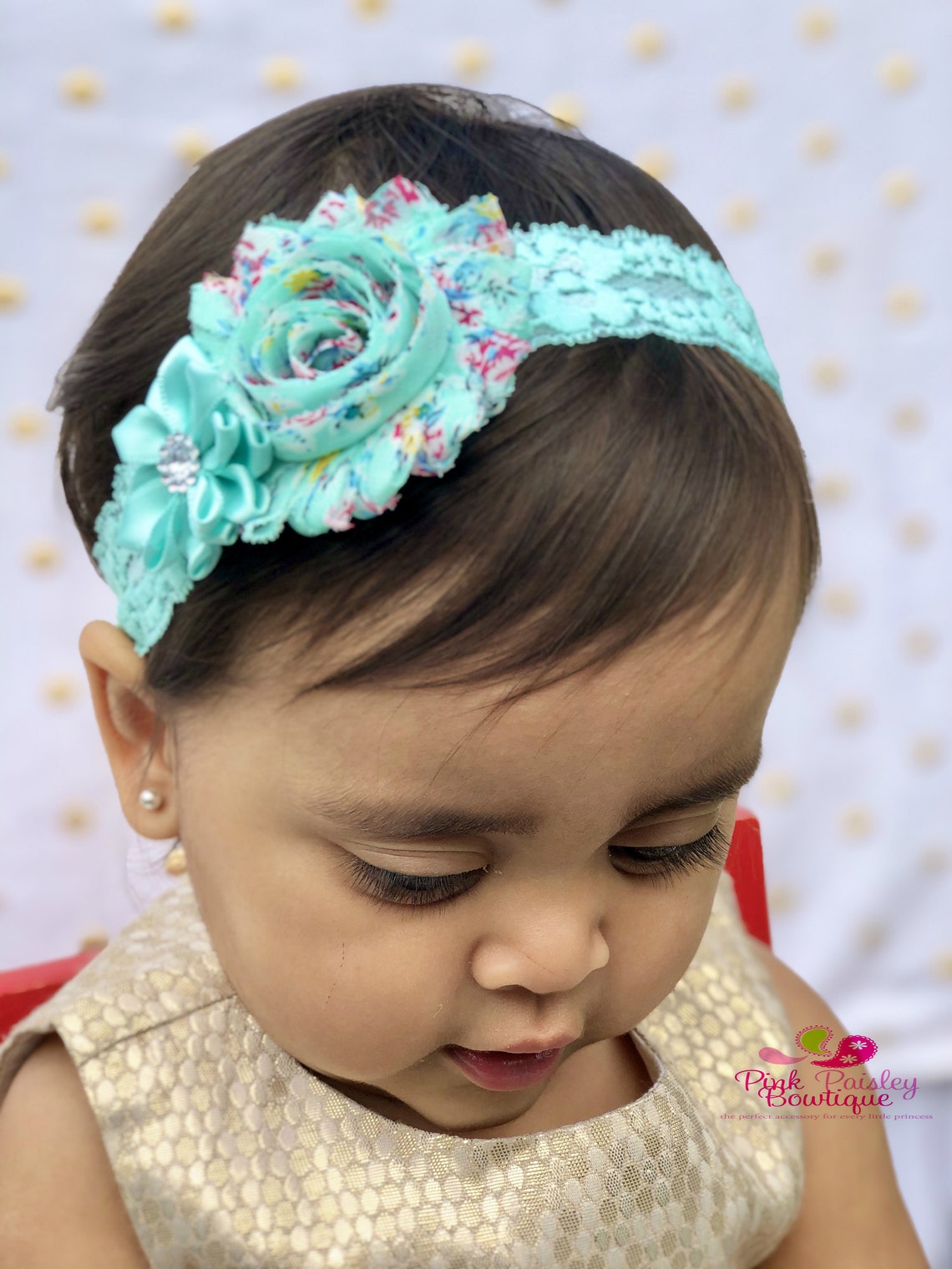 Floral Baby Headband. 3 Color Options Infant Headbands. Baby - Etsy