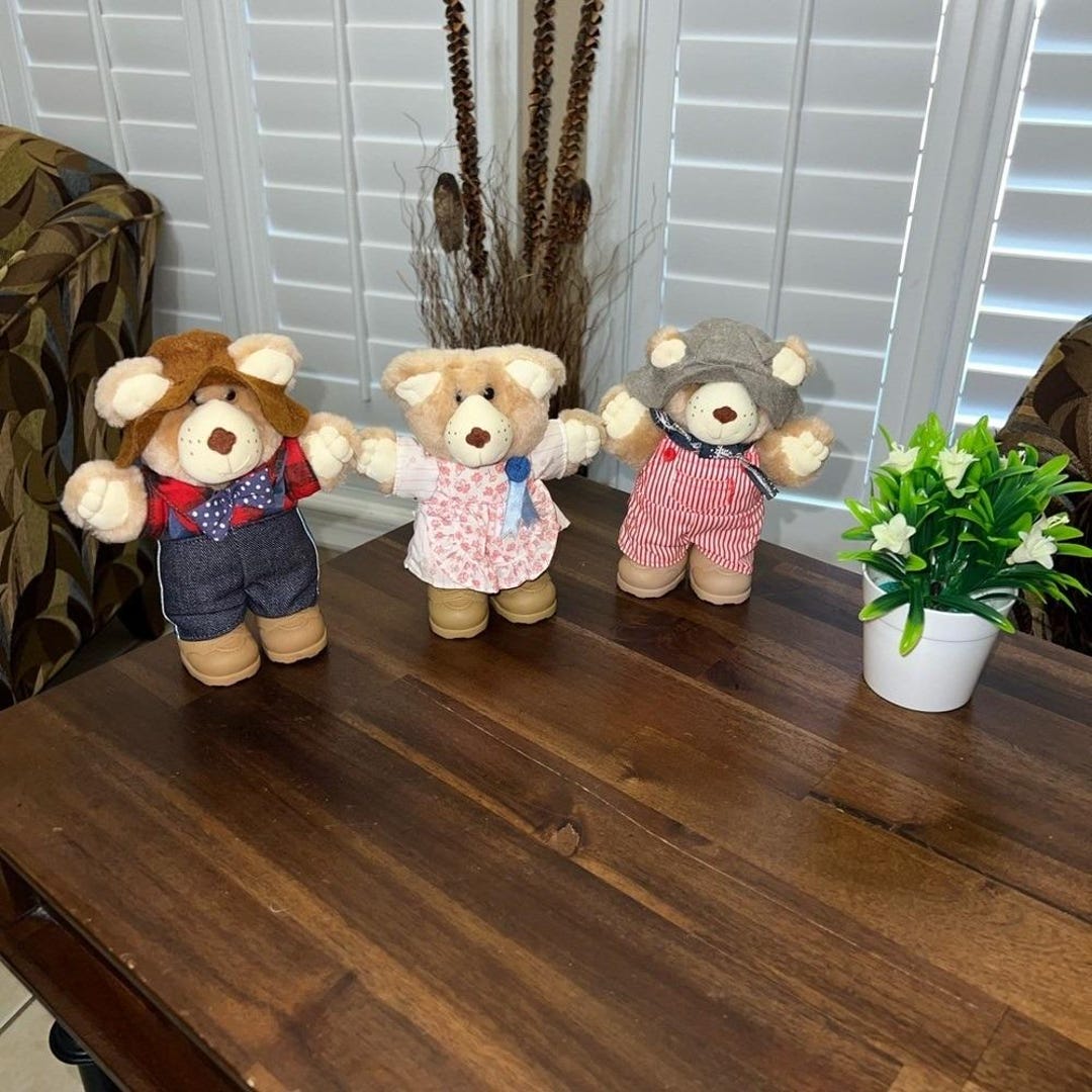 Farmhouse 1986 Wendy's Plush Bears Furskin Teddy Bears Cosplay - Etsy