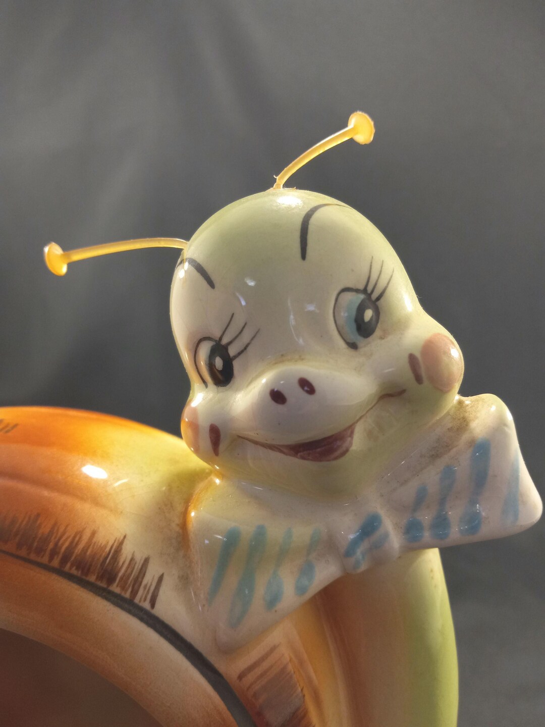 Vintage Snappy Snail Anthropomorphic 1950s Enesco Ashtray Figurine ...