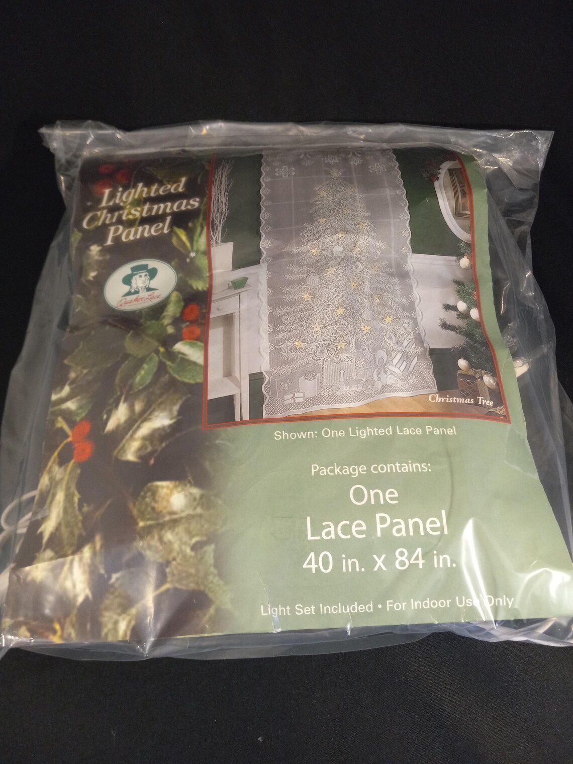 Quaker Lace White Christmas Lighted Tree Panel 40 by 84 USA - Etsy