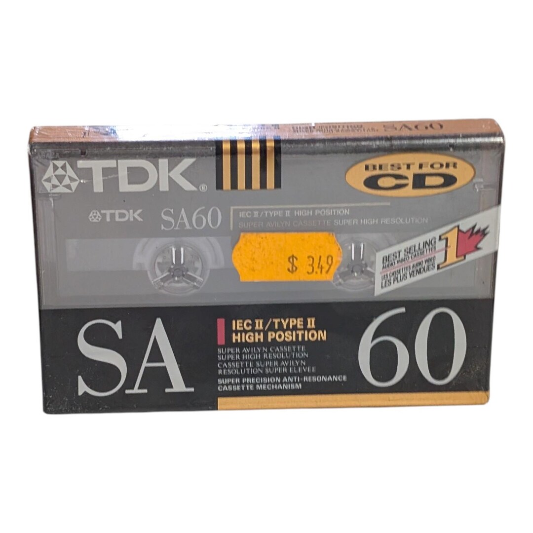 TDK SA 60 Audio Cassette Tape, High Bias, New Sealed USA - Etsy