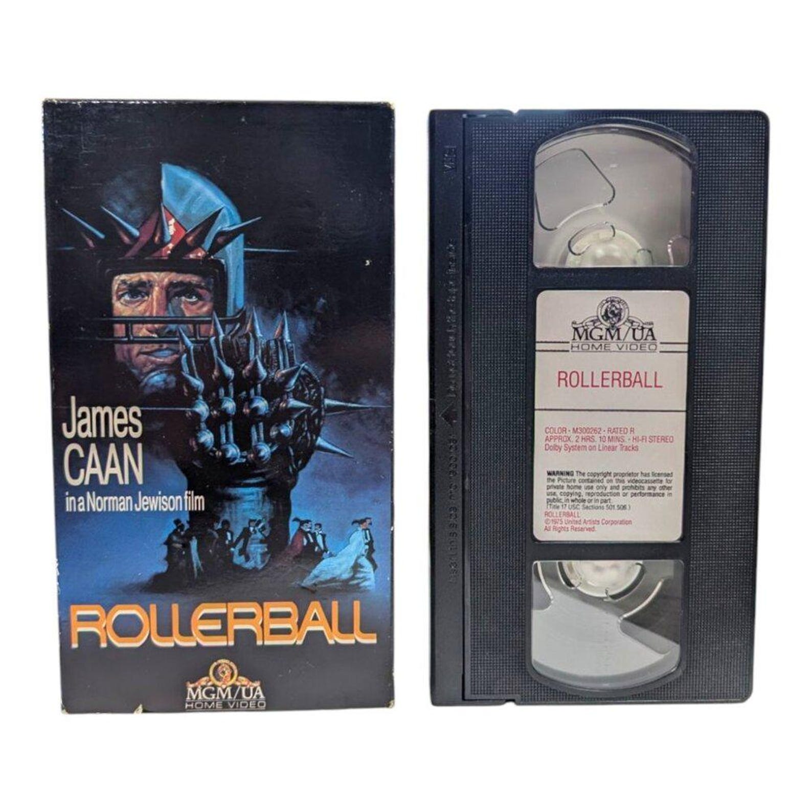 Rollerball VHS Tape 1975 MGM Home Video Sci-fi Action James Caan Norman ...