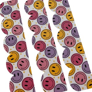 NEW Smiley Face Border white Background Printed and Cut for You - Etsy