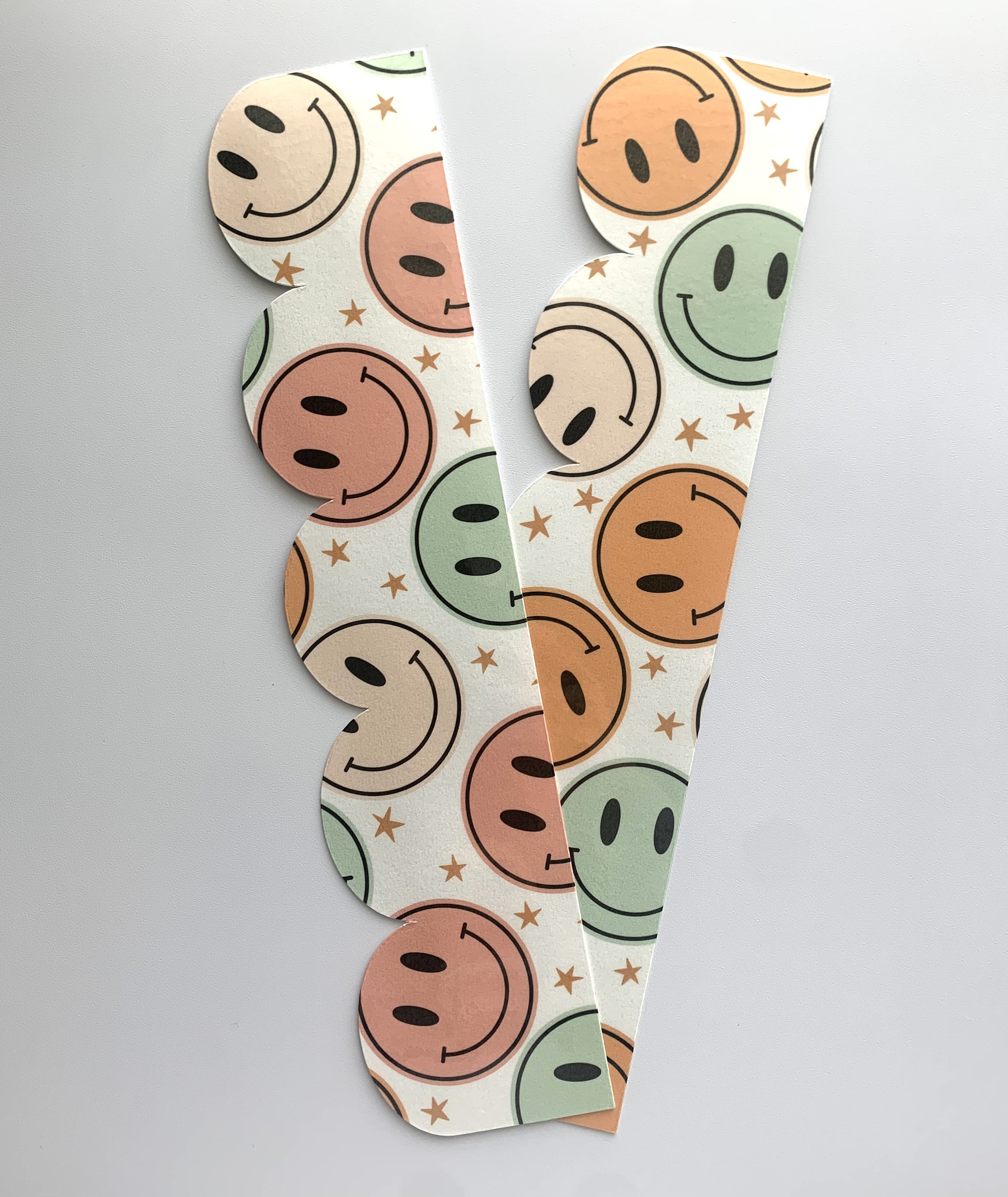 Smiley Face Border (white Background) - Printed and Cut for You! - Etsy