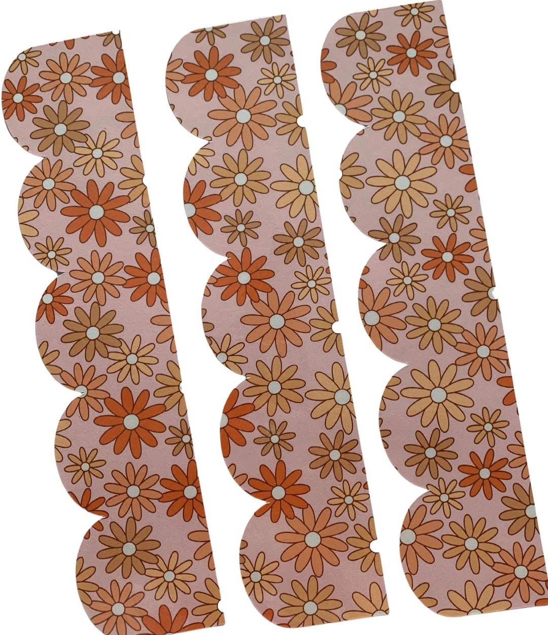 Boho Flower Border- Printed and Cut for You! - Etsy