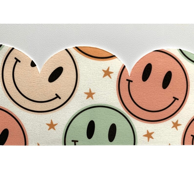 Smiley Face Border (white Background) - Printed and Cut for You! - Etsy