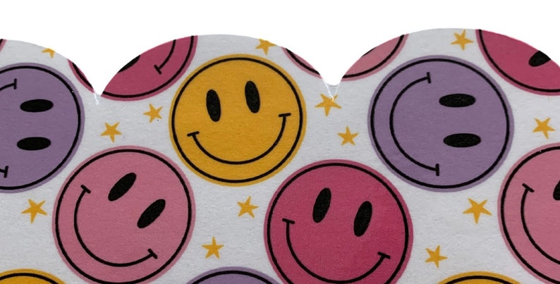 NEW Smiley Face Border white Background Printed and Cut - Etsy