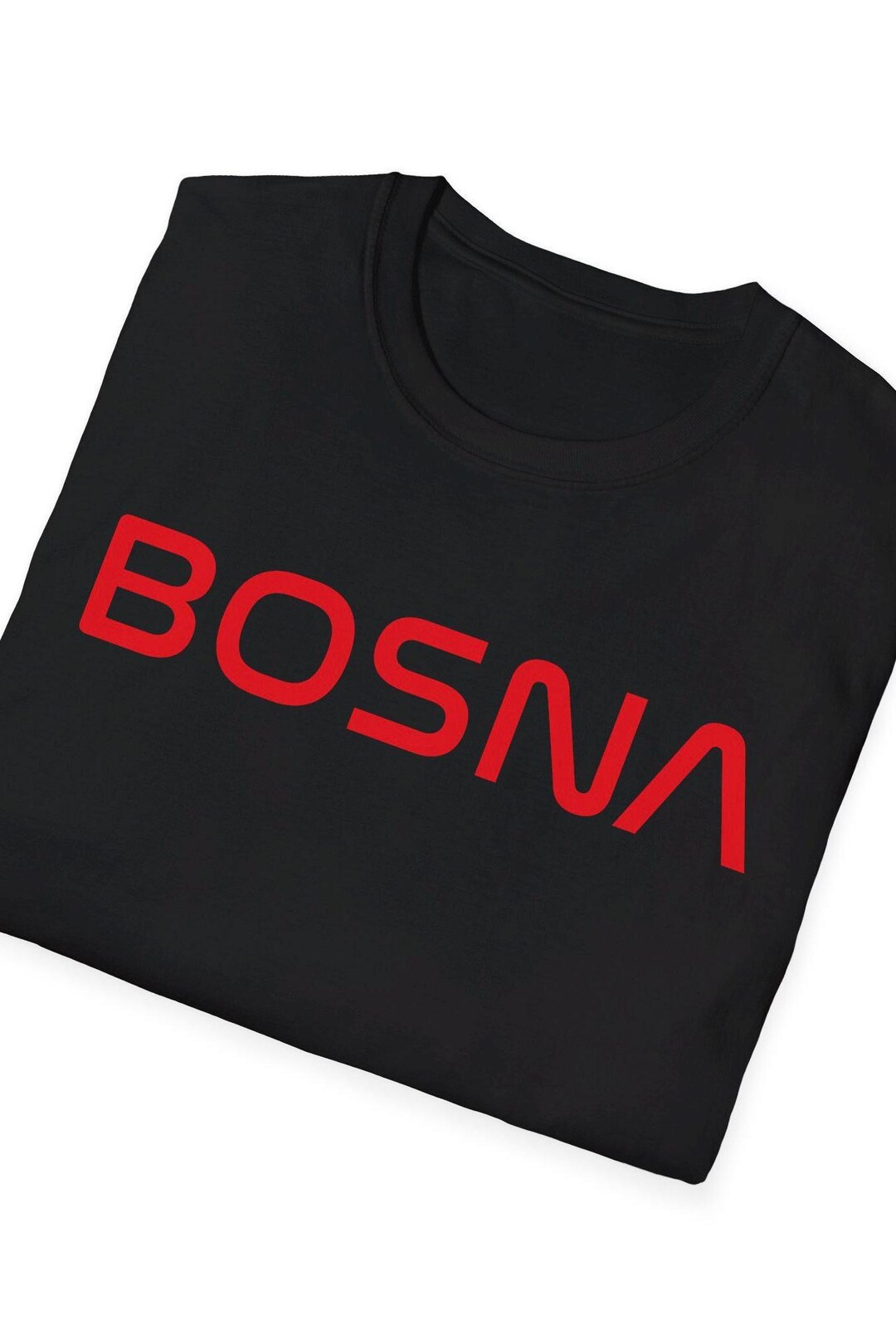 Bosna Retro Logo Shirt | Red Space Font Tee | 1970s Style Typography ...