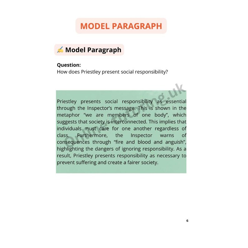 GCSE an Inspector Calls Essay Writing Workbook - Etsy Canada