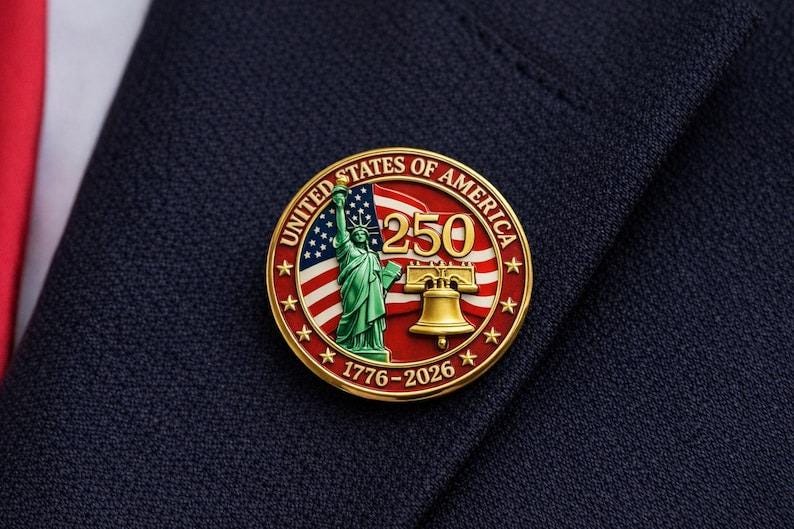 Trump Dancing Pins, Commemorative Pin, 250 Years of Freedom America ...