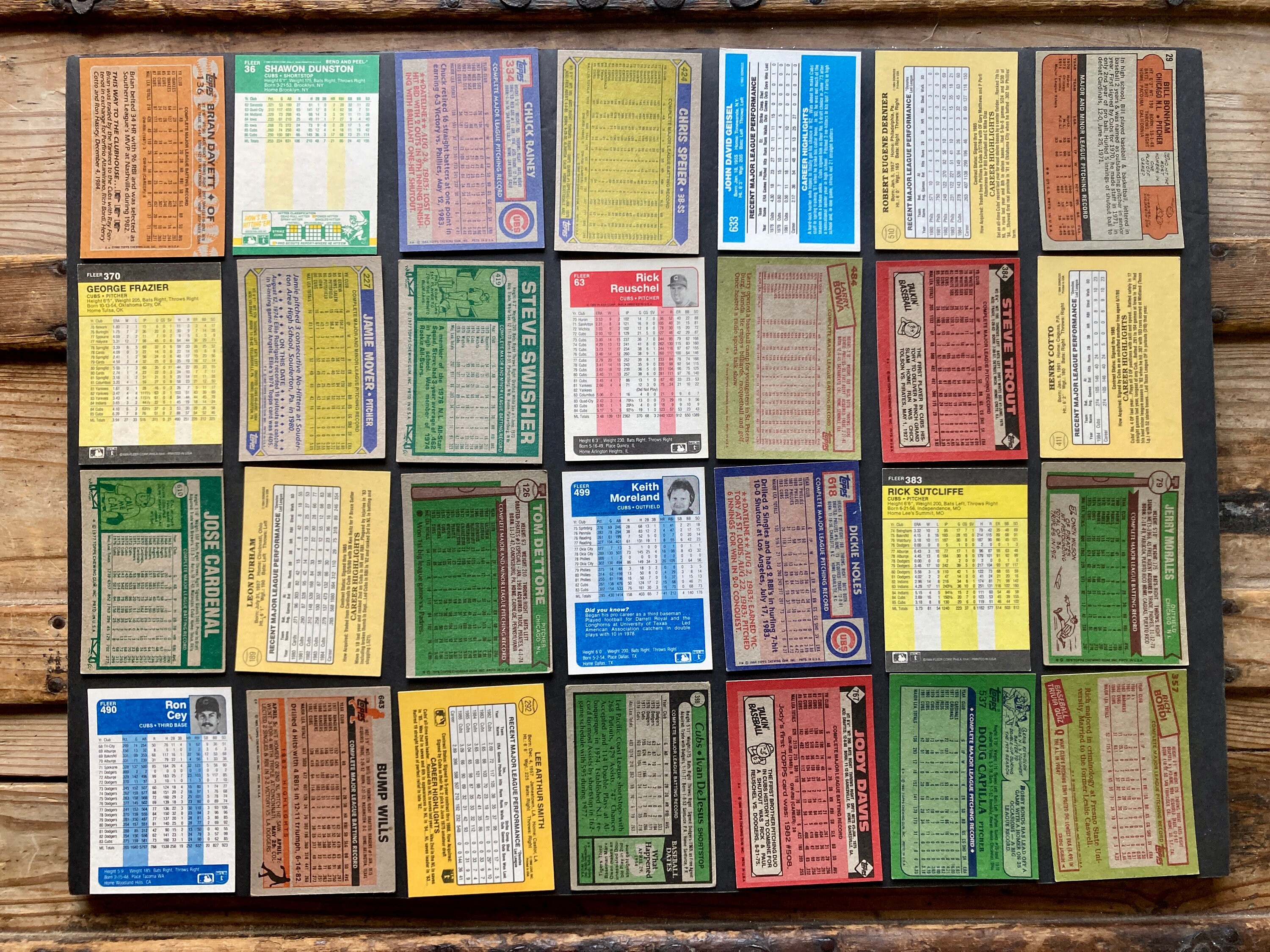 70s-80s Chicago Cubs Lot of 28 MLB Baseball Cards, Vintage, Instant ...