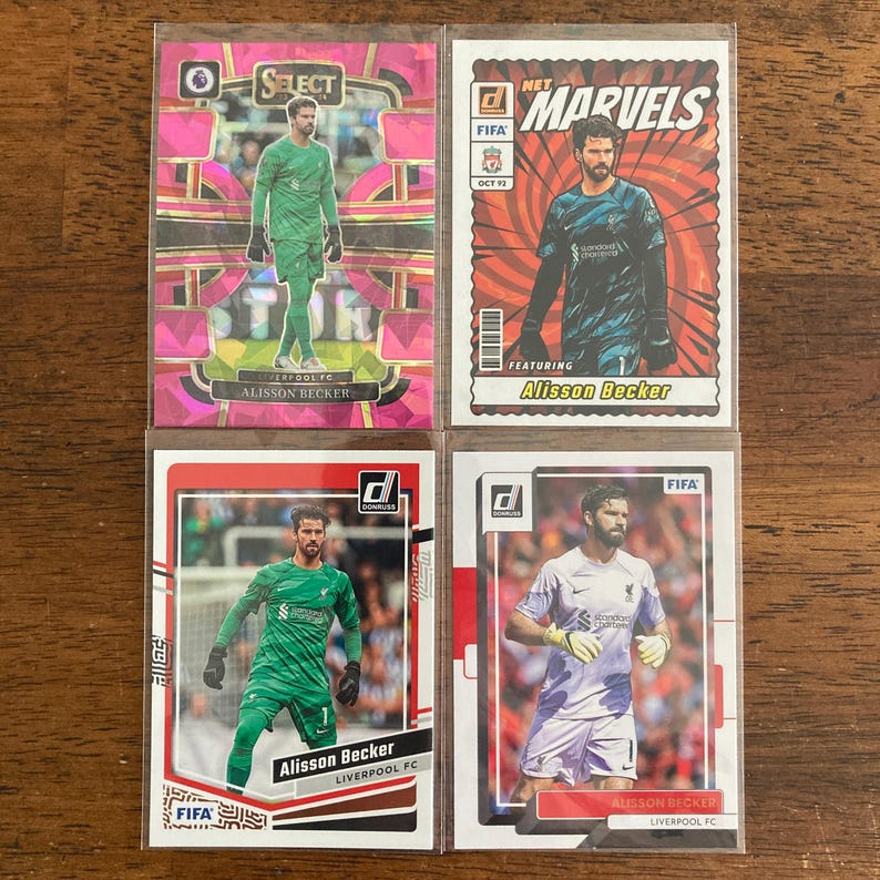 Alisson Becker Pack of 4 Cards, Instant Collection, Curated Selection ...