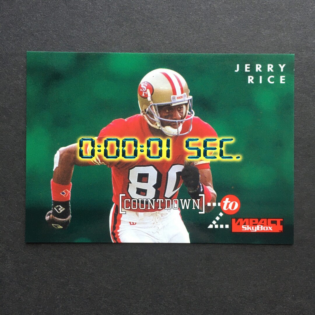 Jerry Rice 1995 Skybox Impact Countdown to Impact Insert Card #C2 ...