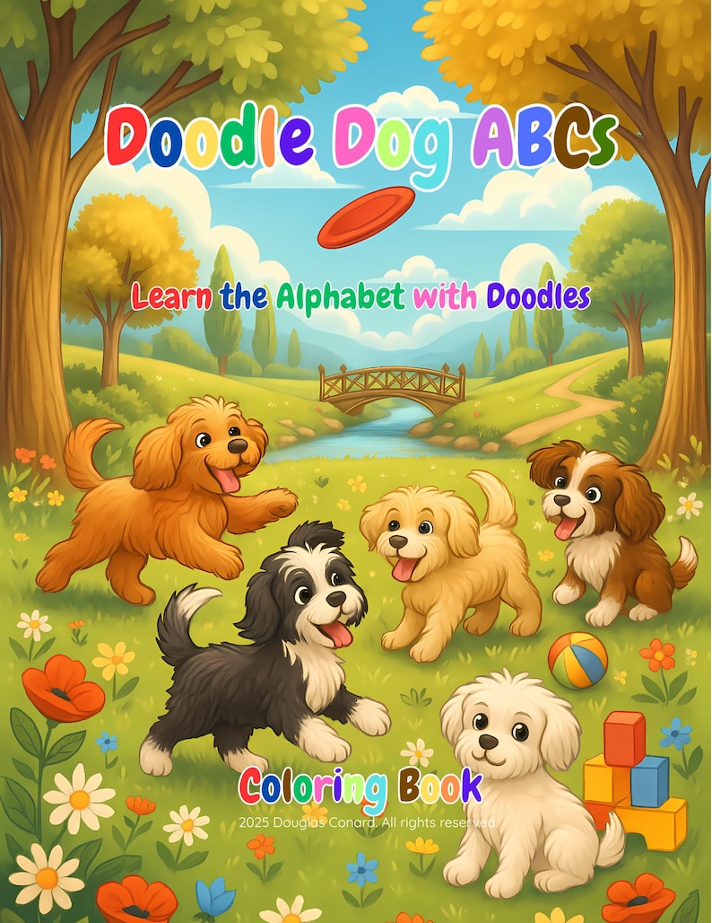Doodle Dog Abcs Coloring Book - Etsy
