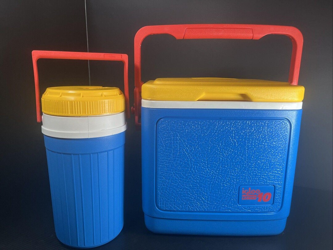 Vintage Igloo Legend 10 Cooler and Thermos Set – Blue, Red, Yellow - Etsy