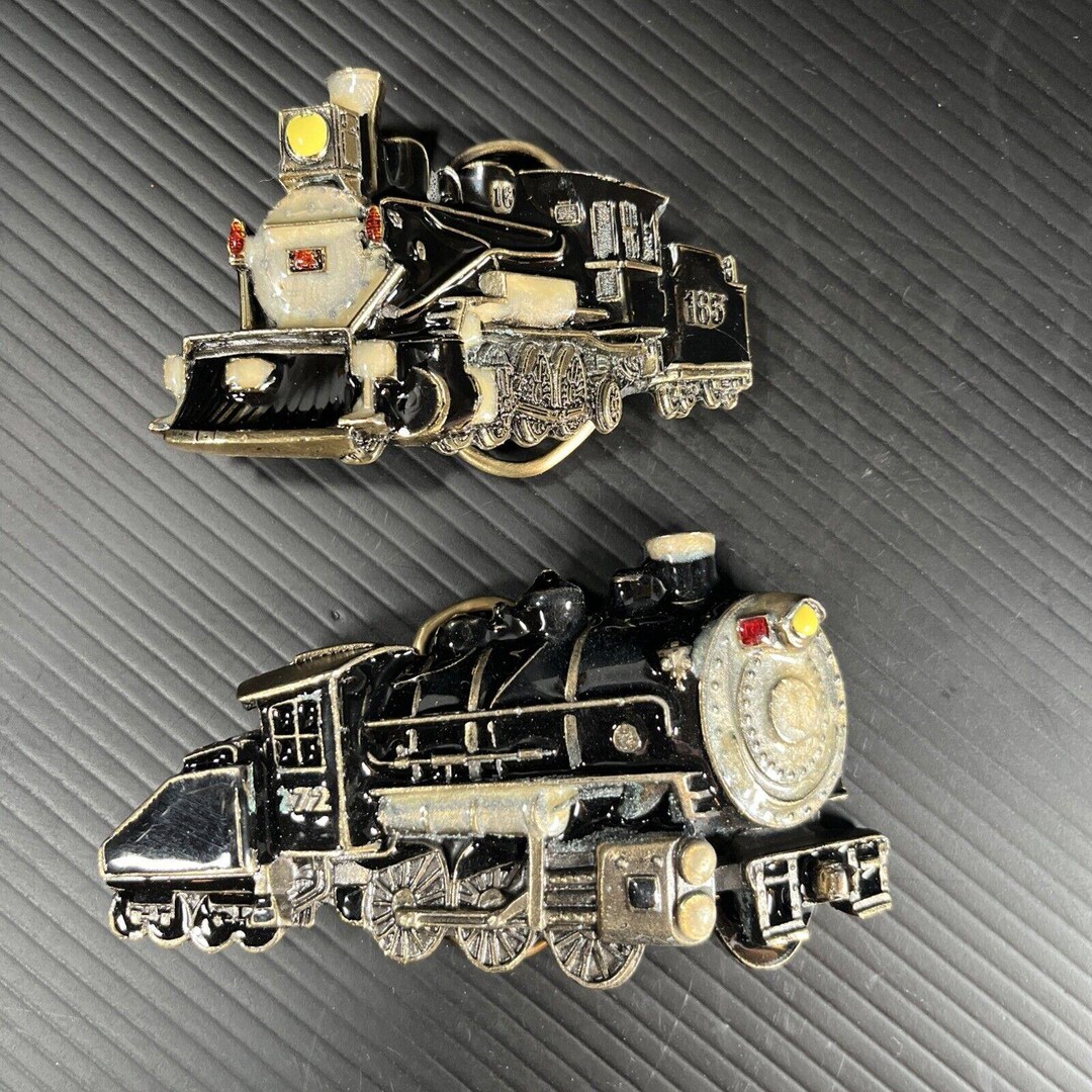 2 Limited Edition 1980 Train Belt Buckles the Great American Buckle ...