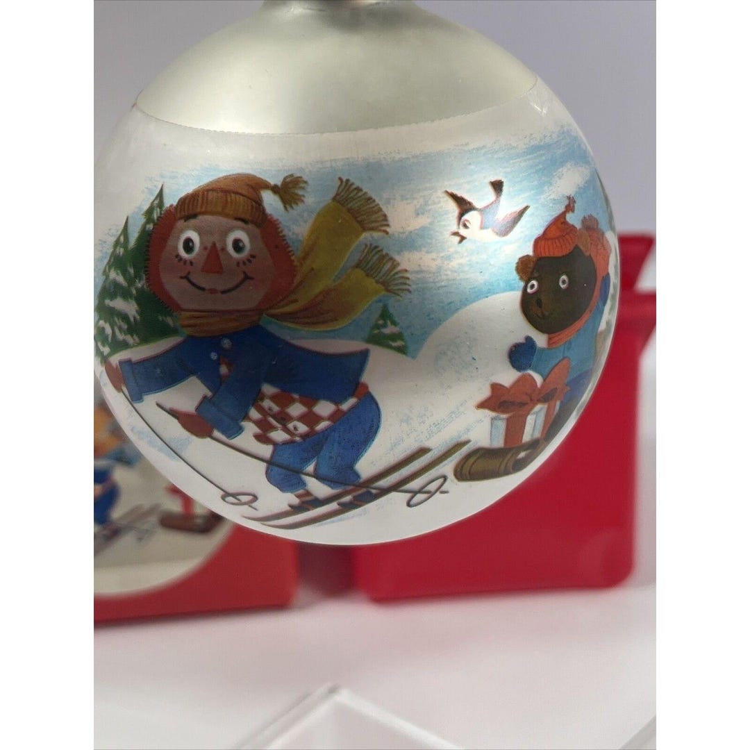 Vintage Raggedy Andy Glass Ball Christmas Ornament 1973 - Etsy