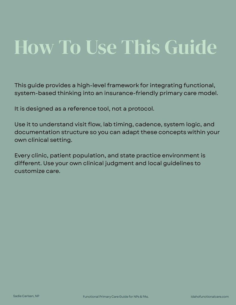Functional Primary Care Guide | Insurance-based Functional Medicine ...