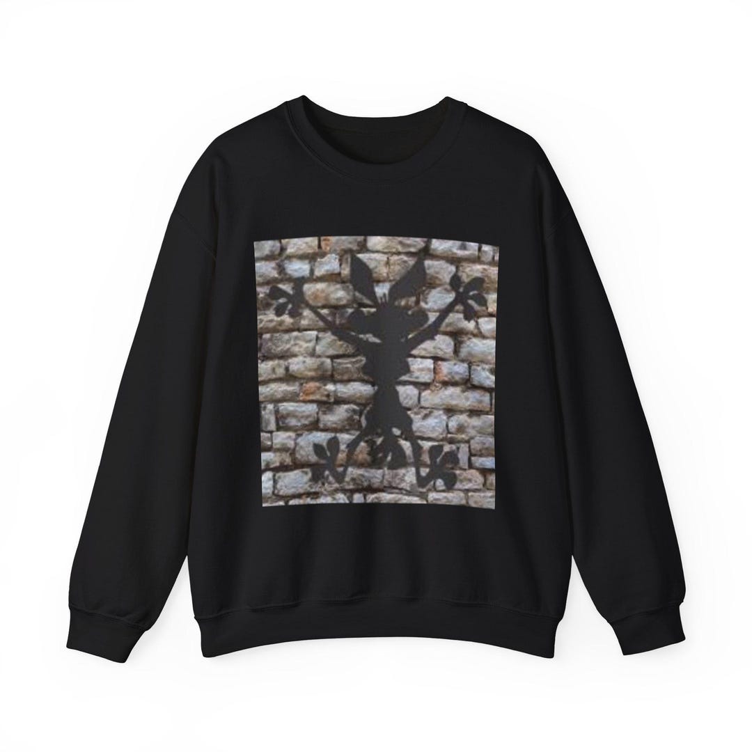 Wile E Coyote Graffiti Angel Crewneck Sweatshirt Urban Brick Wall ...