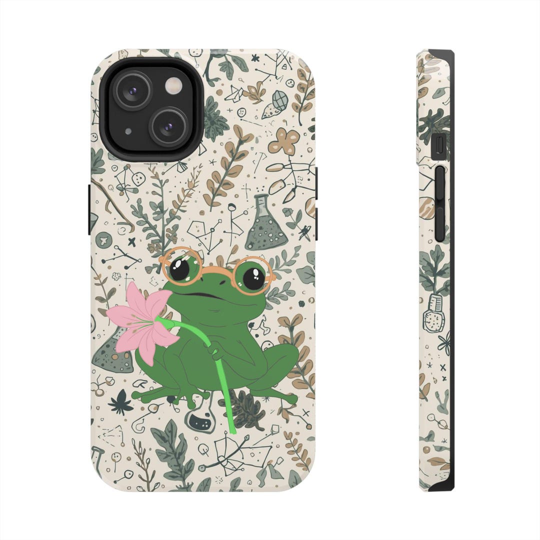 Botany Break Frog Phone Case | Cottagecore Nature Study - Etsy