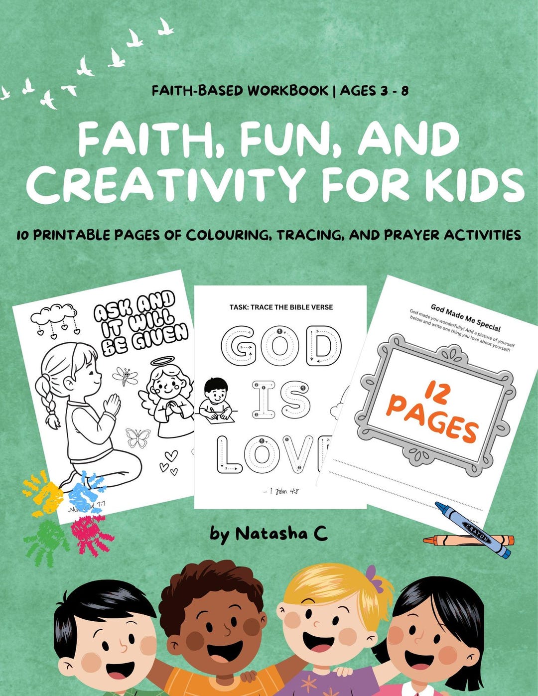 Faith-based Kids Coloring Book – Printable Interactive Bible & Prayer ...