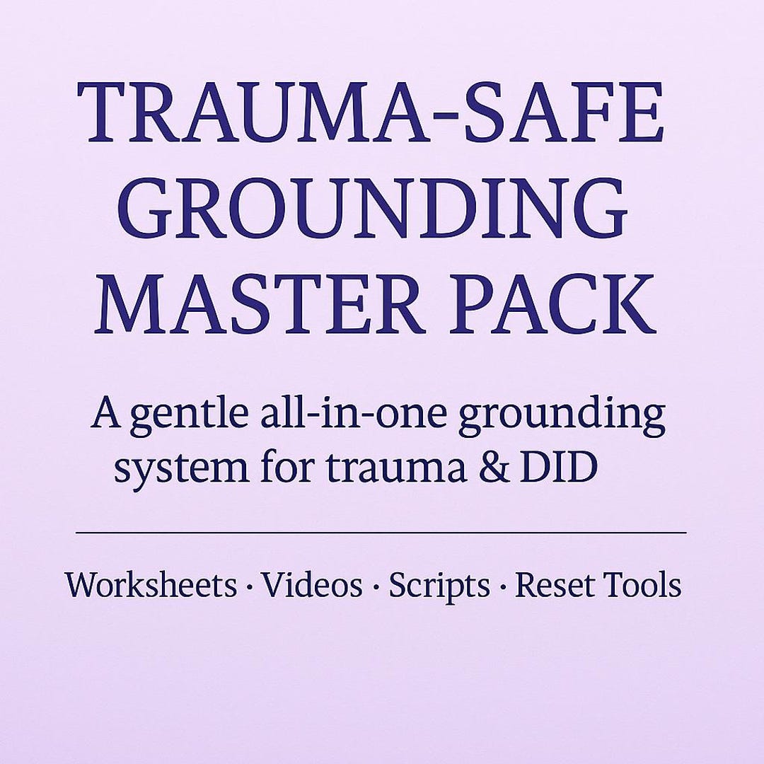 DID Grounding Toolkit — Calm Panic, Feel Solid Again (trauma-safe) - Etsy