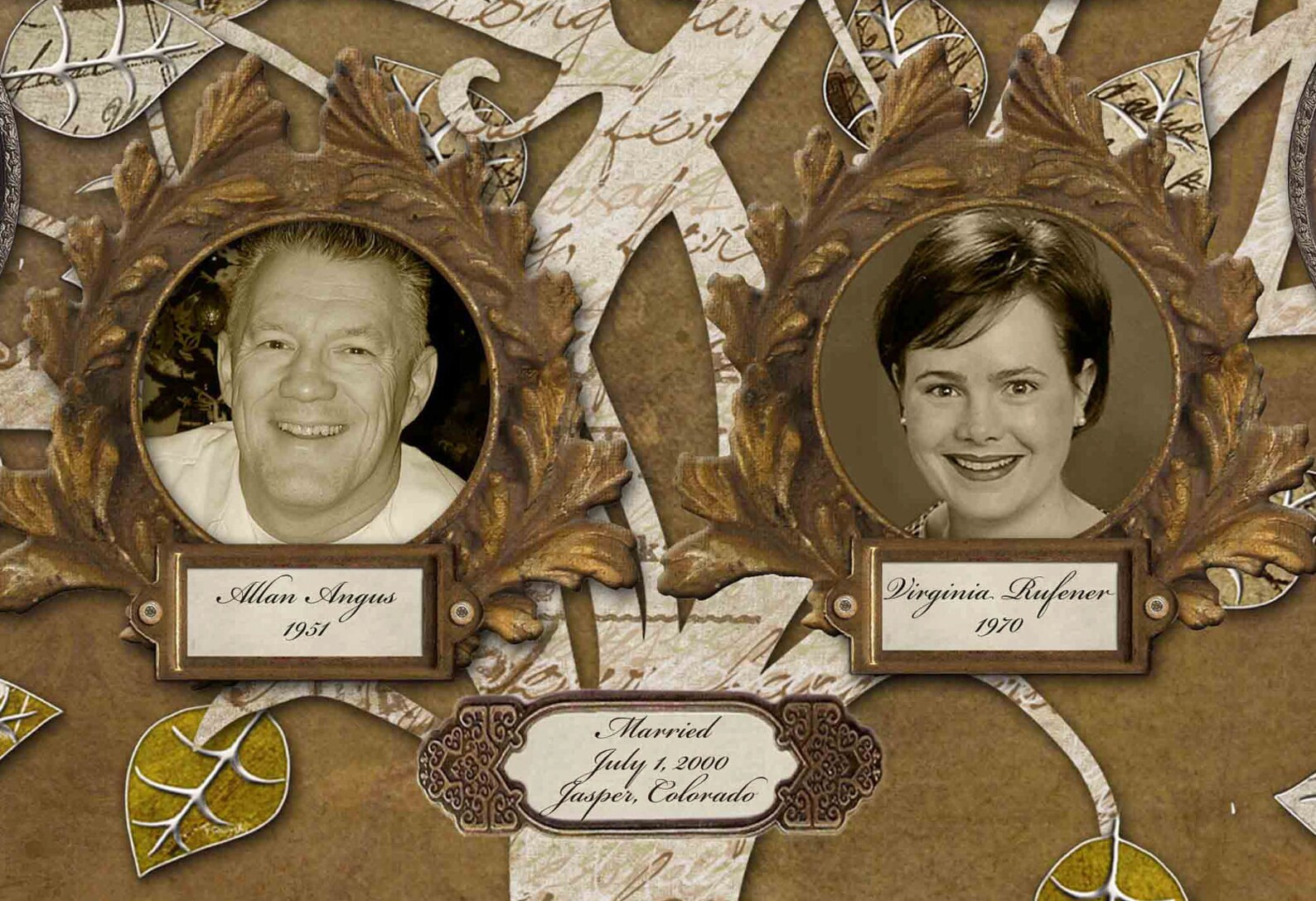 Wedding Family Tree Design With 14 Photos in Gold | Etsy