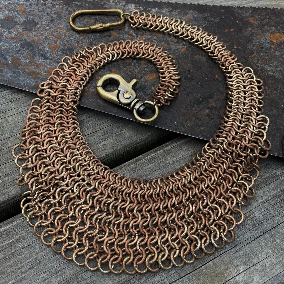 Chainmaille - Chainmail - Necklace - Wallet Chain - Brass Chain - Jump ...