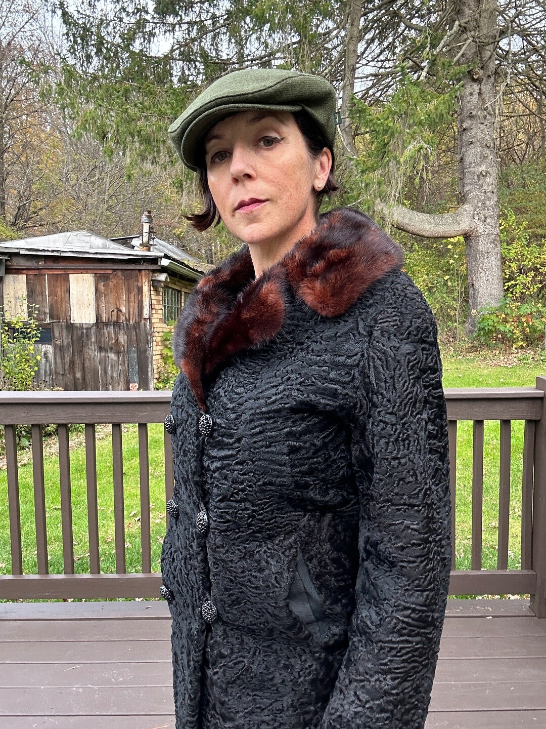 Vintage Persian Lamb Coat - Carson Pirie Scott & Co - Fur Salon - Black ...
