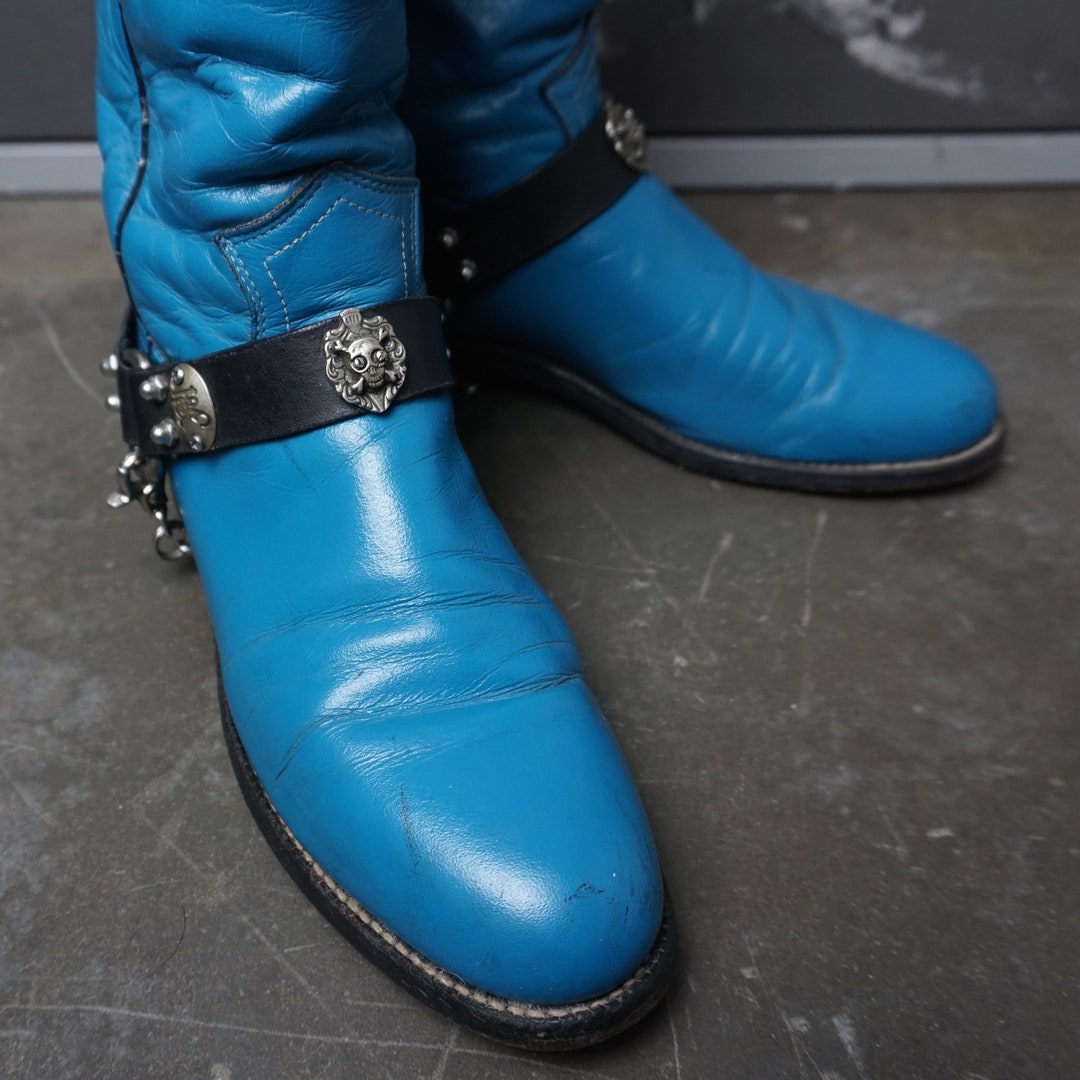 Leather Boot Straps Boot Chains Motorcycle Boots Skull & Crossbones ...