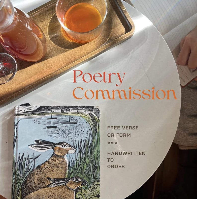 Custom Handwritten Poetry Commission - Etsy