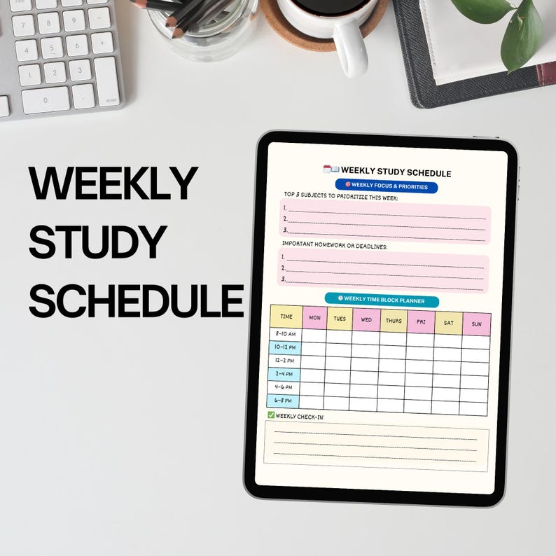 2026 Study Planner Template for Students - Editable Academic Printable ...