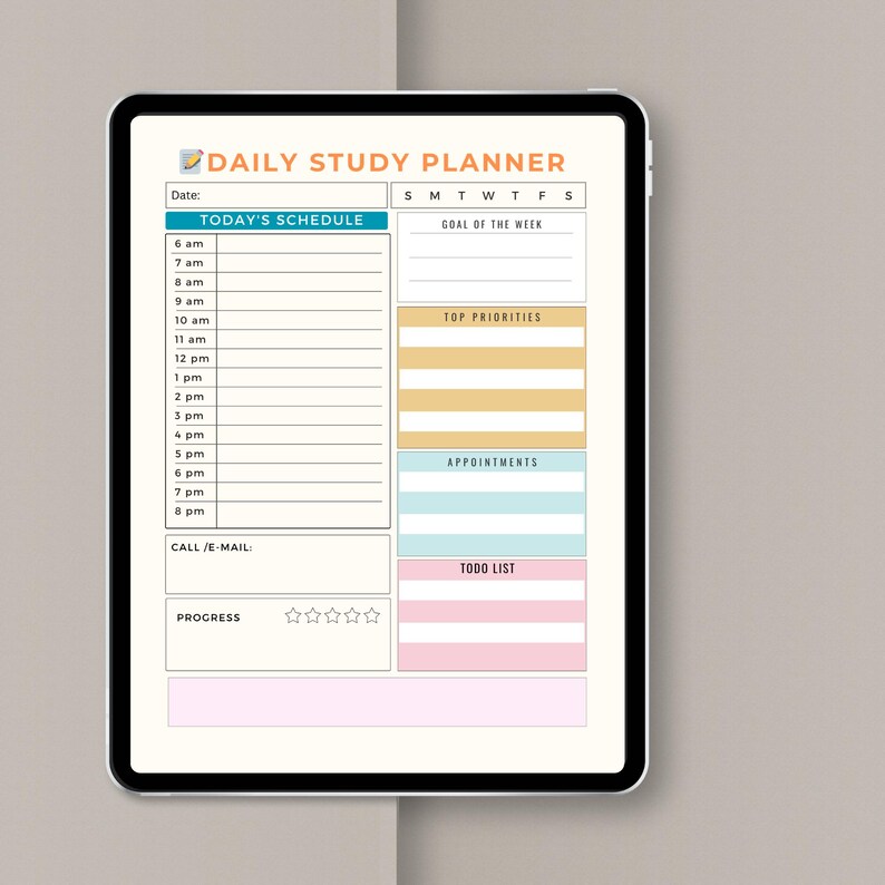 Student Study Planner 2026 - Editable Academic Printable Pdf Planner ...