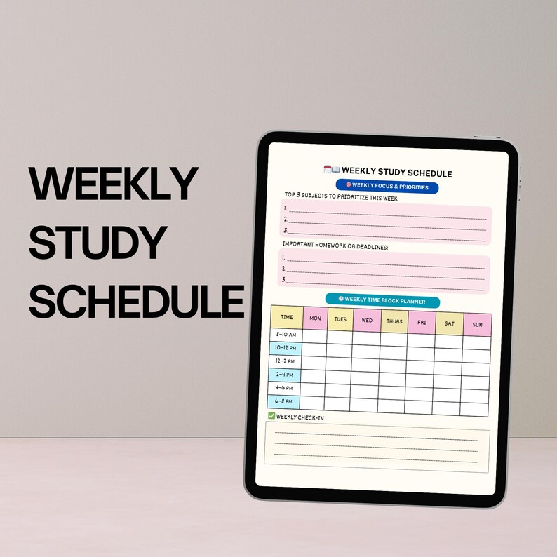 Student Study Planner 2026 - Editable Academic Printable Pdf Planner ...