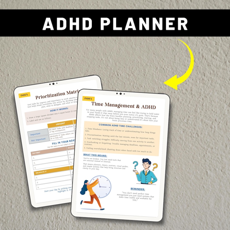 2026 ADHD Planner Template for Time Management - Editable Canva ...
