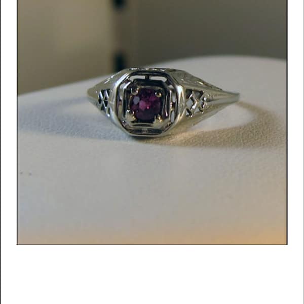 Ruby Filigree Ring - Etsy