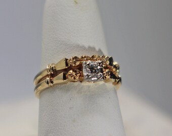 1970s Wedding Ring Set - Etsy