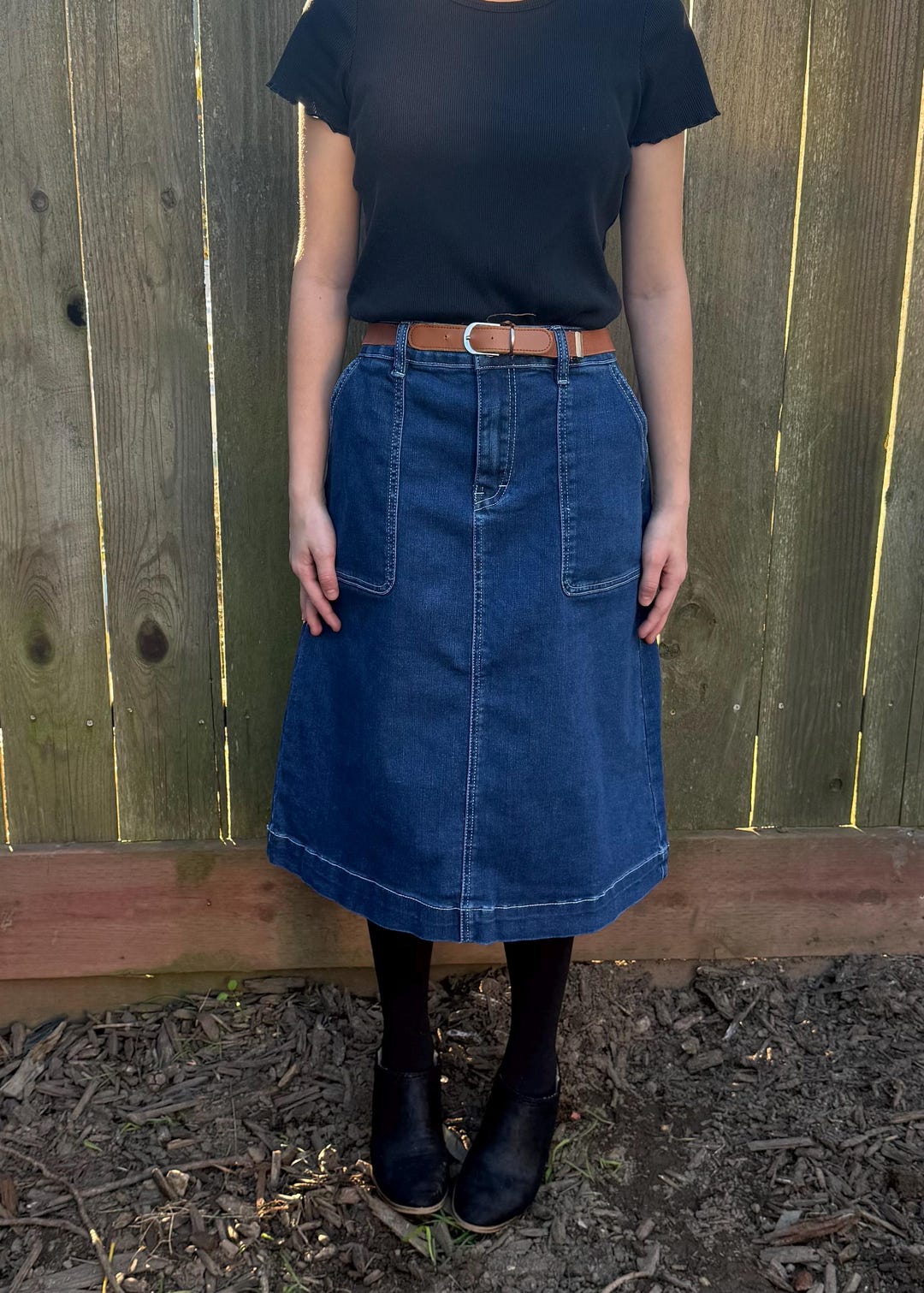 Modest Denim Skirt/ Calf Length/ Blue/jean/sizes 2/4/6/8/10/12 - Etsy