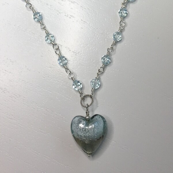 Ice Blue Necklace - Etsy