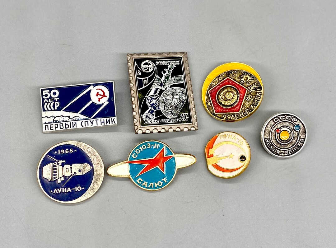 Vintage Soviet Space Badges - Etsy