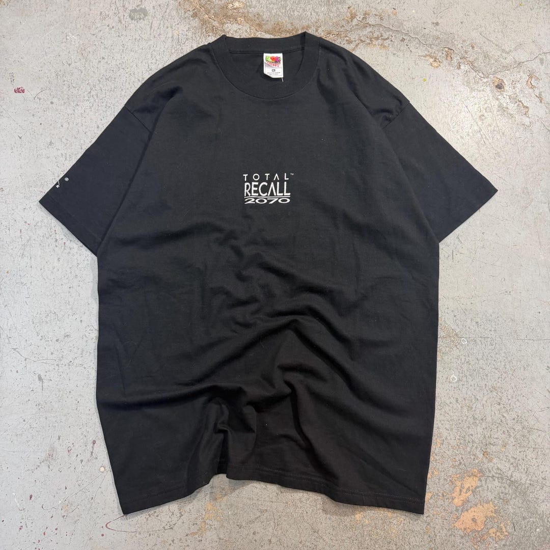 Vintage 1999 Total Recall 2070 Sci-fi TV Show Promo T Shirt Black Size ...