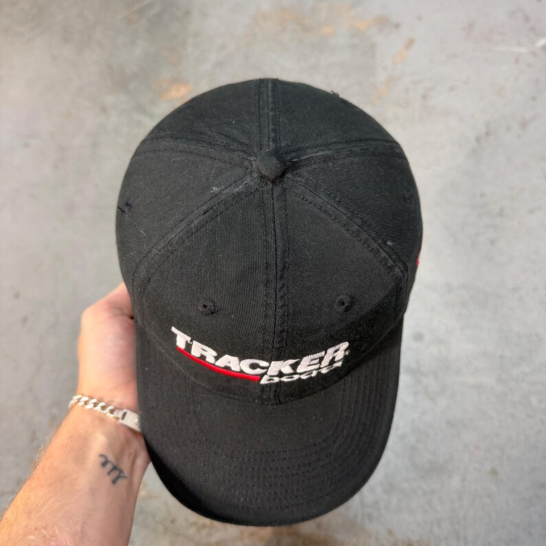 Vintage des années 2000 Tracker Boats The Game Snapback Hat noir OSFA ...