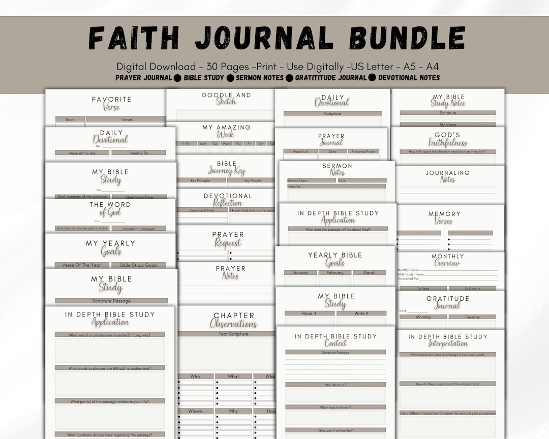 Simple Faith | Journal Christian Prayer Journal-bible Study & Sermon ...
