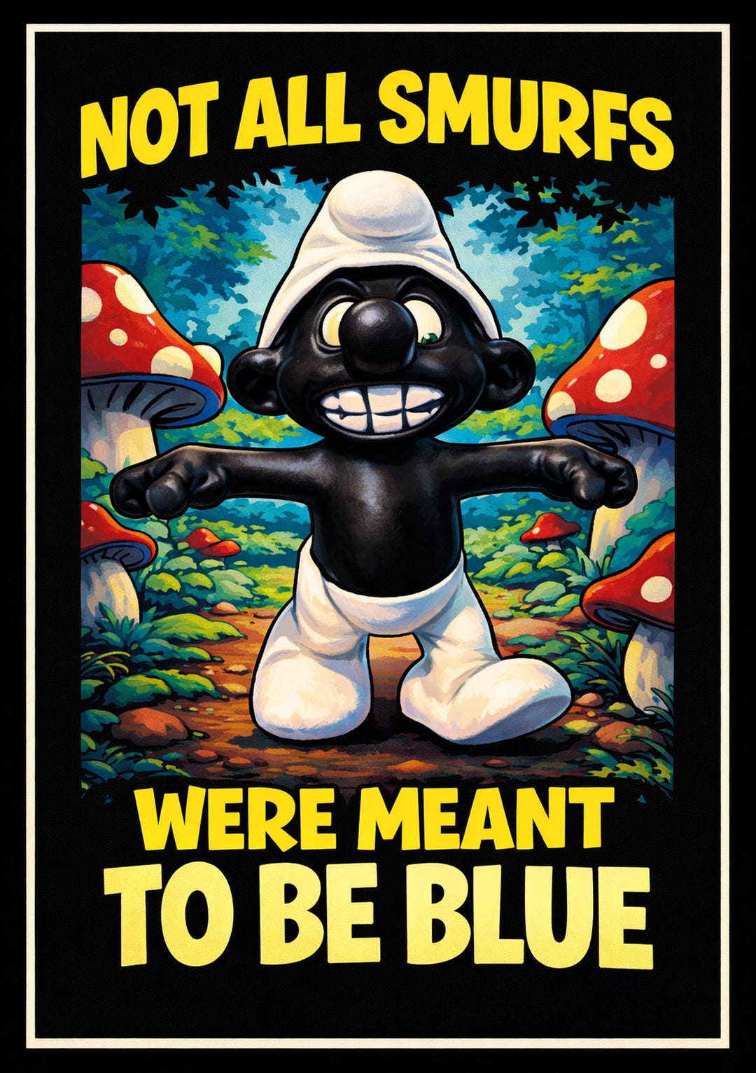 Black Smurf Poster Download - Etsy