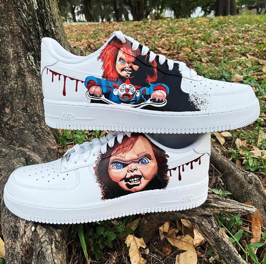 Chucky Drip Air Force 1 Custom Sneakers, Gift, Men, Women, Chucky, Drip ...