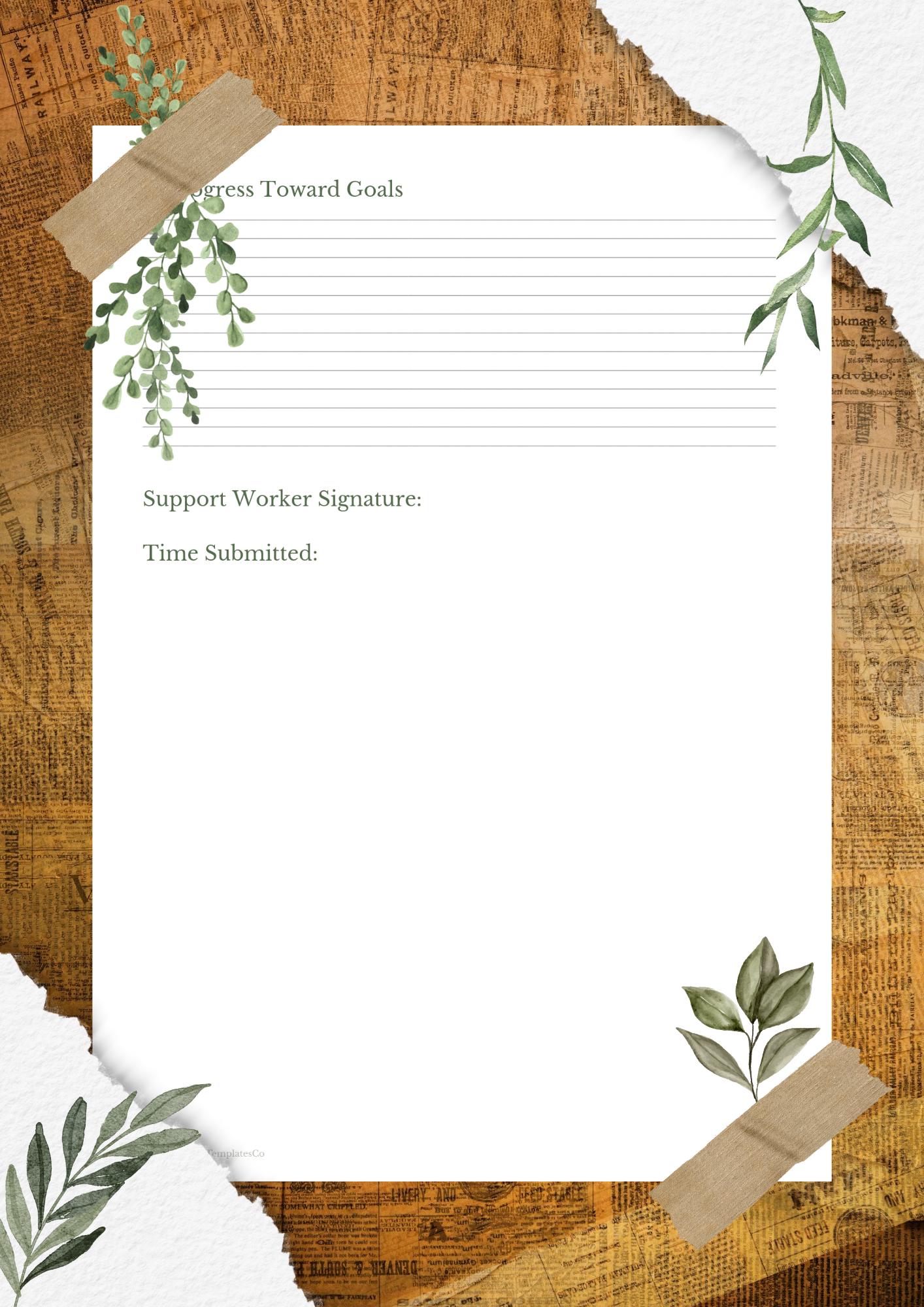 NDIS Shift Notes Template | Support Worker Log, Editable Canva (PDF ...