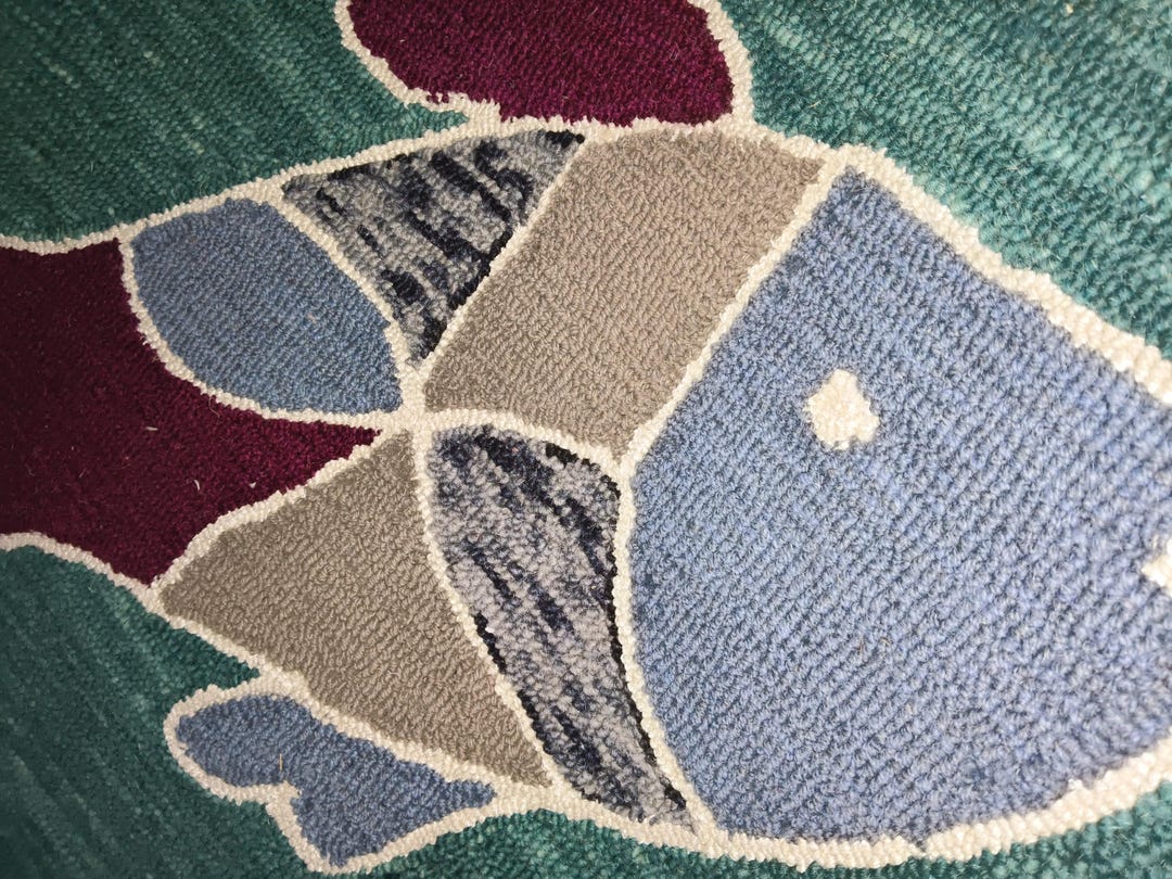 Hand-tufted Wool Fish Rug – Modern Kids Nursery Decor - Etsy